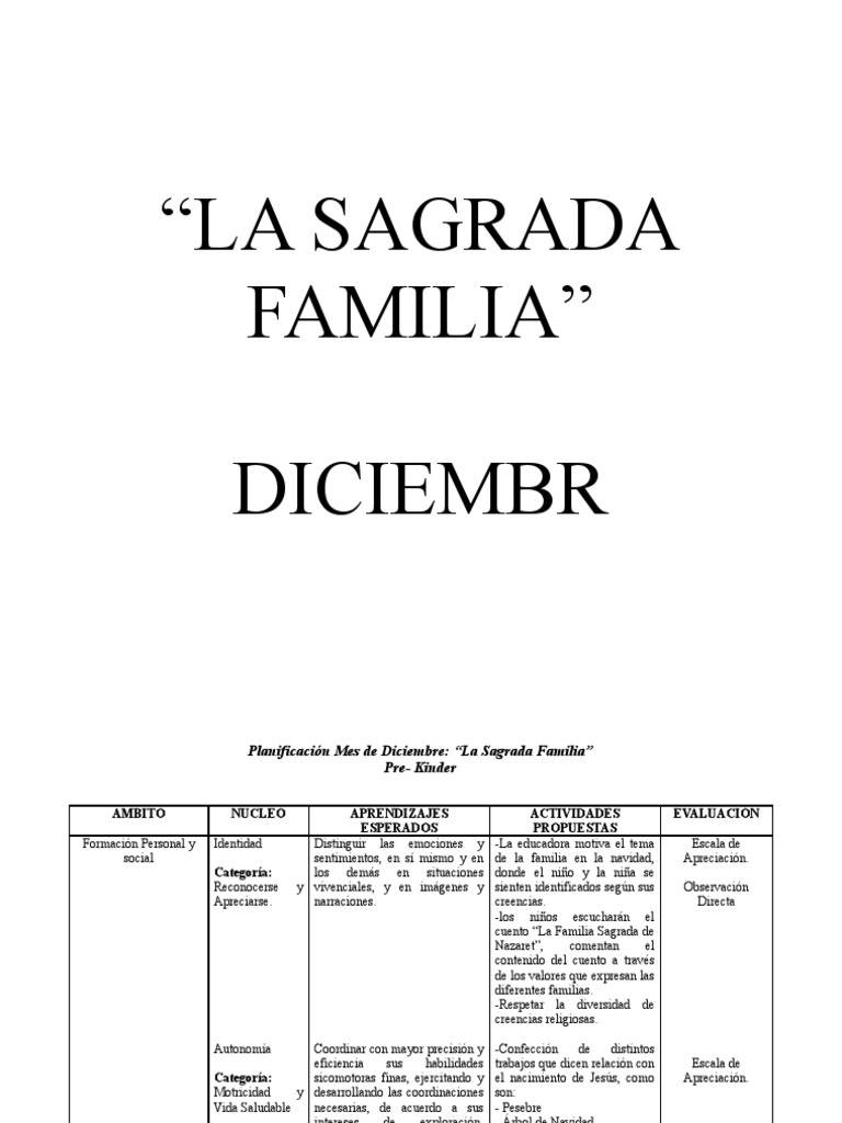 Planificación de Navidad para Preescolar | PDF | Navidad | Educación de ...