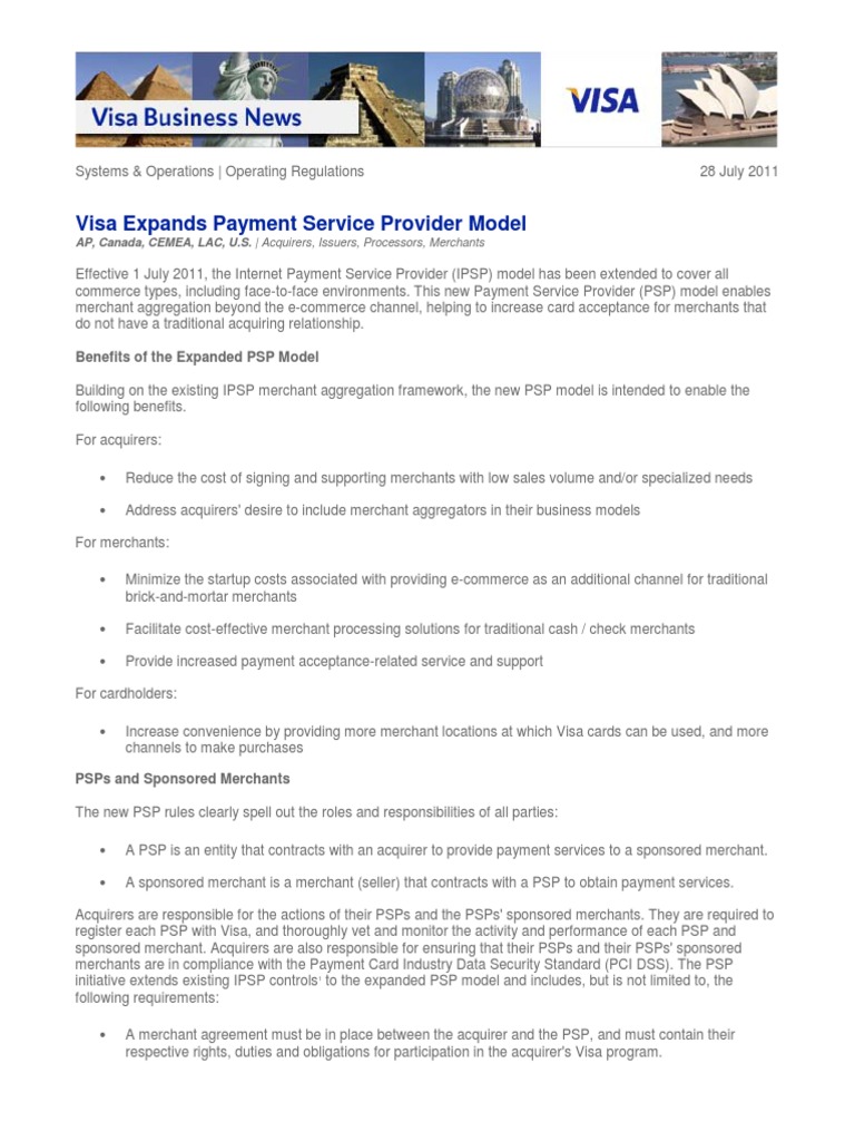 Visa PSP Model Expansion Overview | PDF | Visa Inc. | Payment Card ...