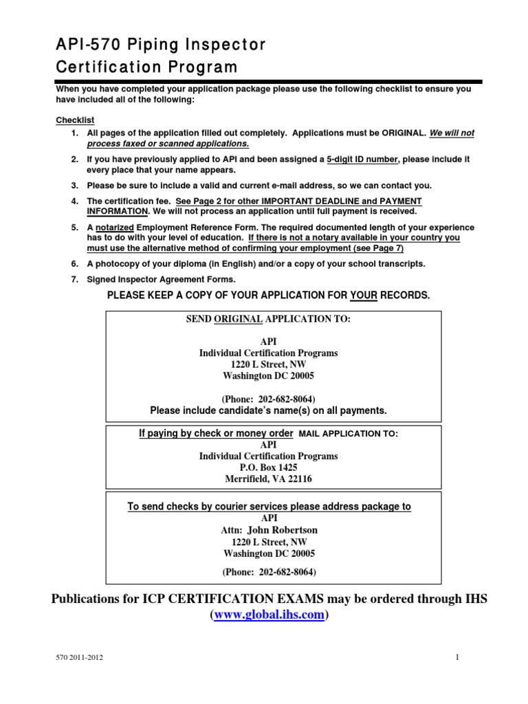 API-570 Piping Inspector Certification Program: Publications For ICP ...