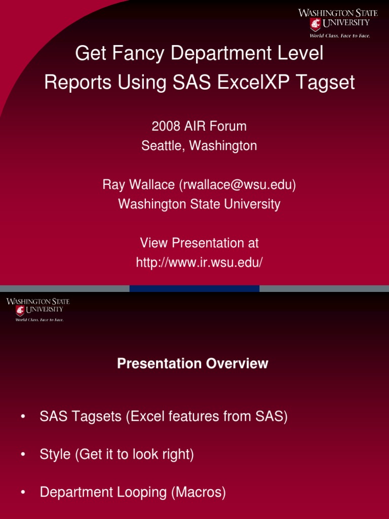 AIR2008 Fancy Departmental Excel Report | PDF | Sas (Software) | Microsoft Excel