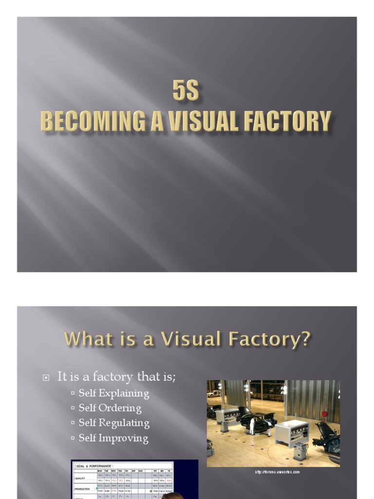 5S - Becoming A Visual Factory | PDF | Lean Manufacturing | Business