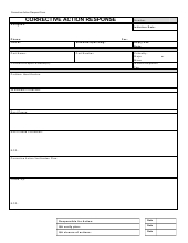 Corrective Action Response Form