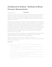 Oscillometric Method | Download Free PDF | Blood Pressure | Medical ...