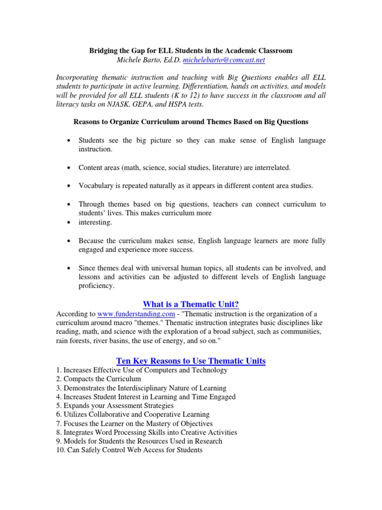 Bridging The Gap | PDF | Reading Comprehension | Curriculum