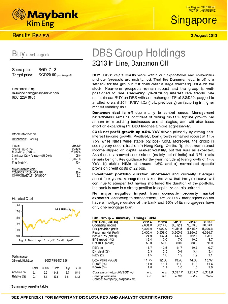 DBS Group Holdings: Singapore | PDF | Securities Research | Securities ...