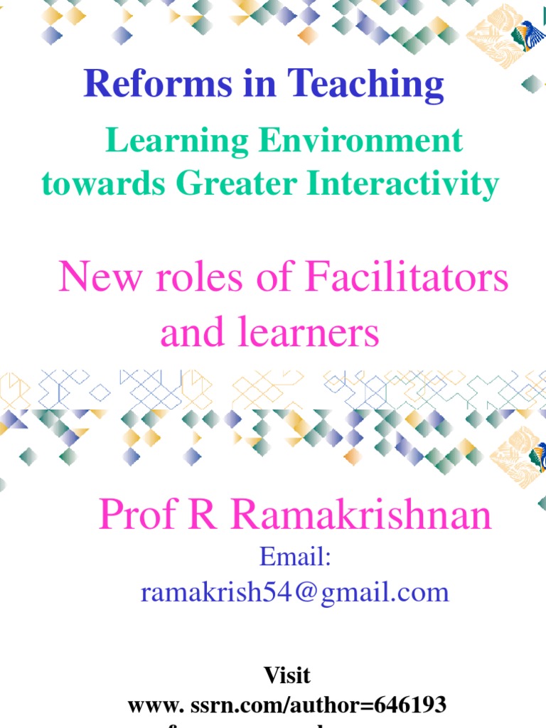 New Roles of Facilitators and Learners | PDF | Curriculum | Learning