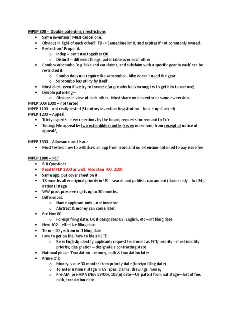 MPEP Guidelines on Double Patenting | PDF