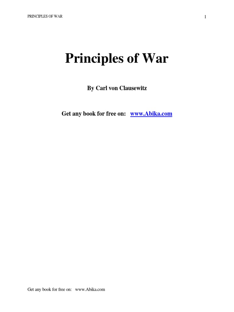 Clausewitz's Principles of War Explained | PDF