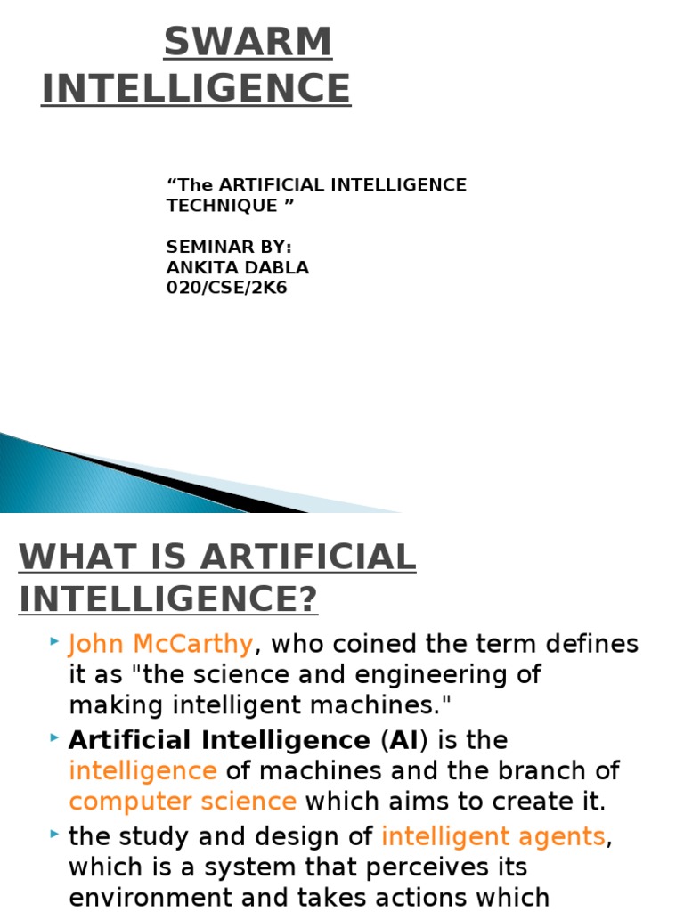 Swarm Intelligence For Beginners | PDF | Areas Of Computer Science ...