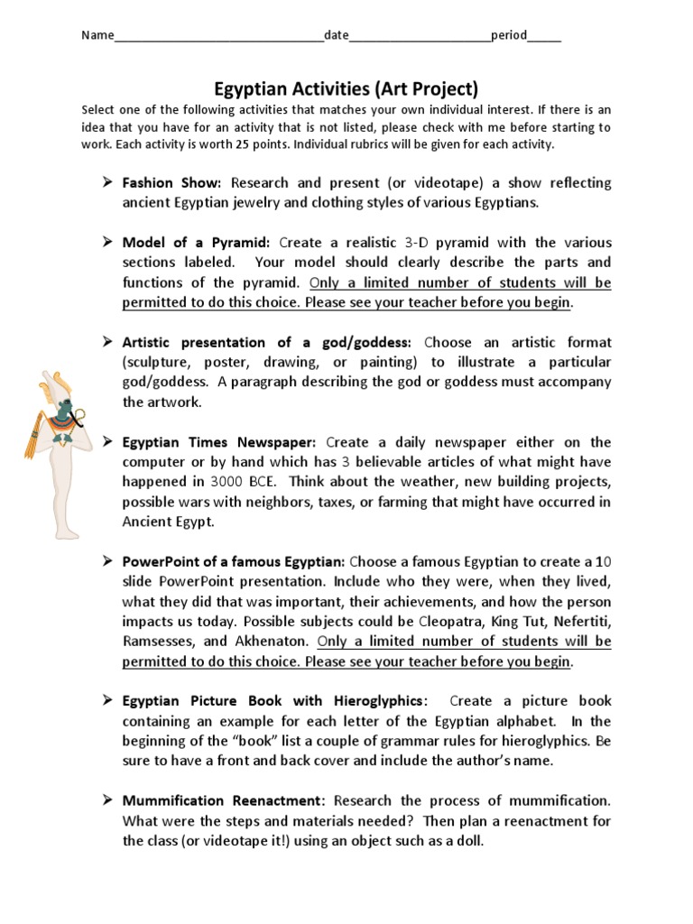 Ancient Egypt Project 2013 | PDF | Ancient Egypt | Egyptian Hieroglyphs