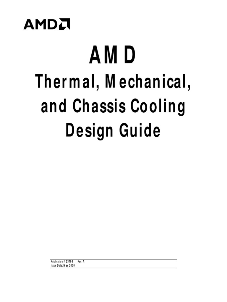 AMD Thermal Mechanical Chassis Cooling Design Guide | PDF | Advanced ...