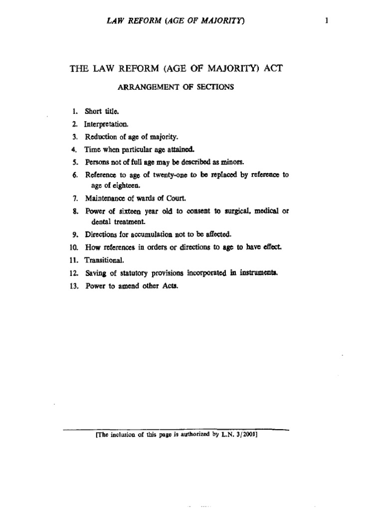 Age of Majority Act | PDF | Trust Law | Private Law
