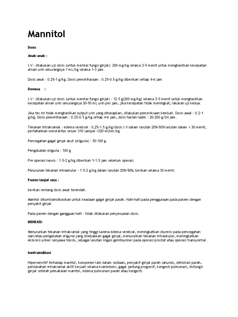 Mannitol | PDF