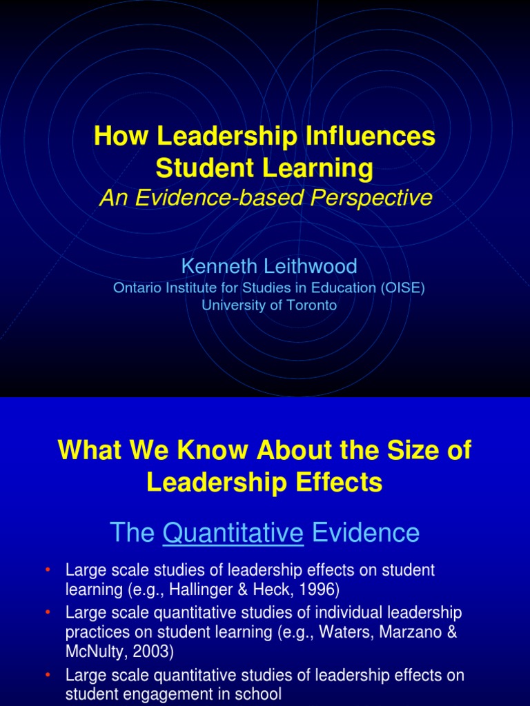 Four Paths of Influence Kenneth Leithwood | Leadership | Leadership ...