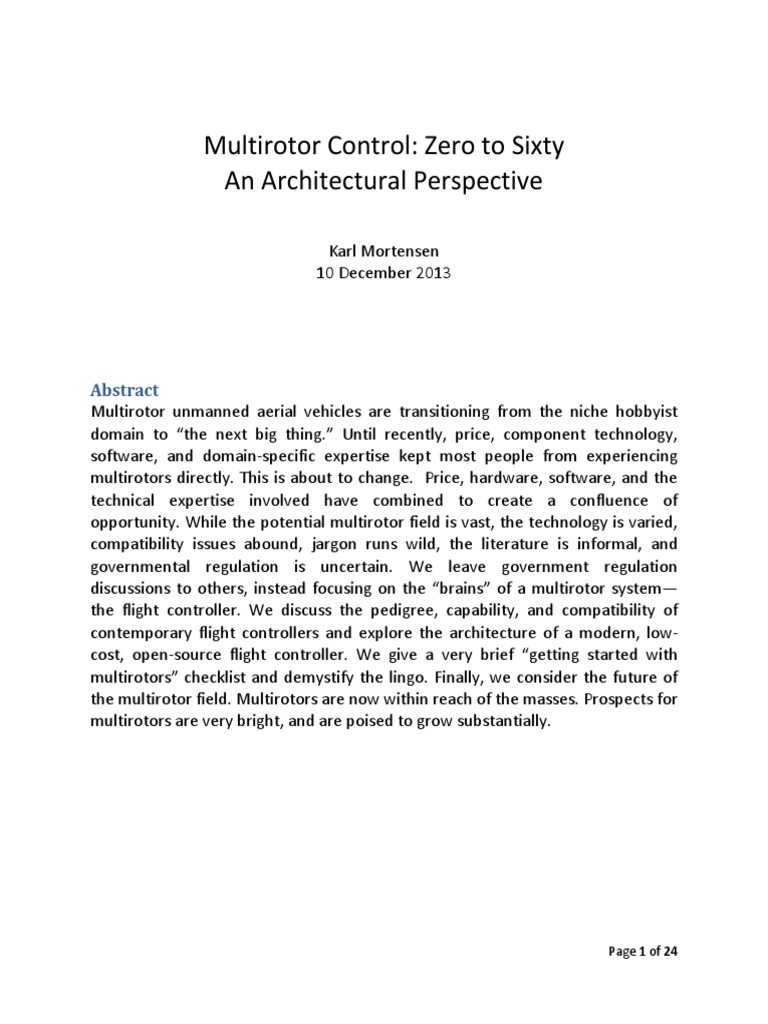 Multirotor Control - A First Look at Flight Controllers For Quadcopters ...
