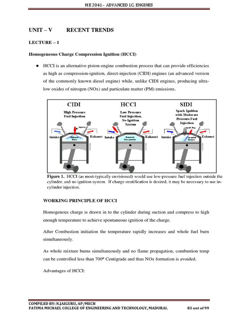 Lecture Notes On Advanced I.C. Engine Part-I | PDF | Internal ...