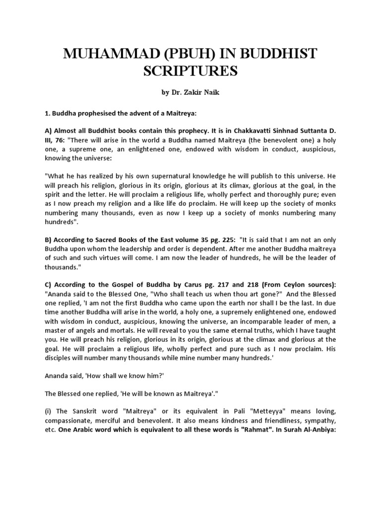 Muhammad as Maitreya in Buddhism | PDF | Muhammad | Quran
