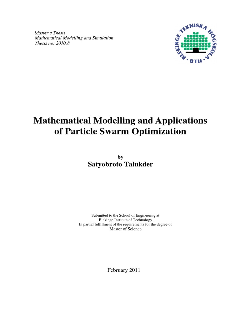 MS Thesis PSO Algorithm | PDF | Mathematical Optimization | Probability ... MS Thesis PSO Algorithm | PDF | Mathematical Optimization | Probability ...