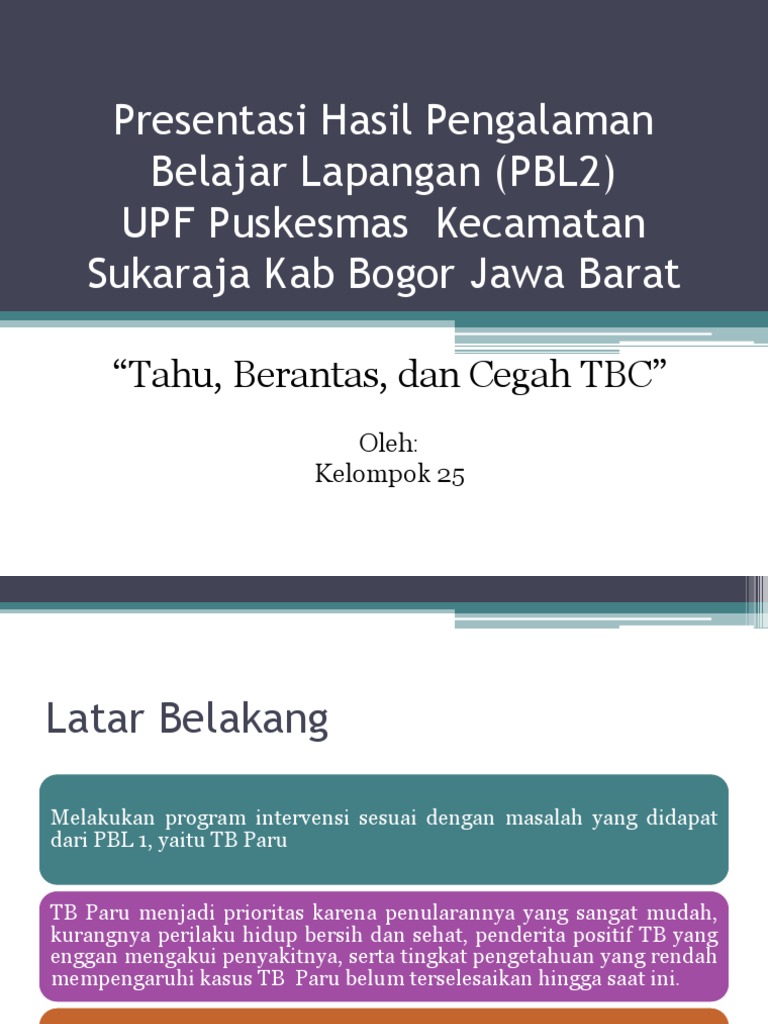 Presentasi Hasil Pengalaman Belajar Lapangan (PBL2) | PDF