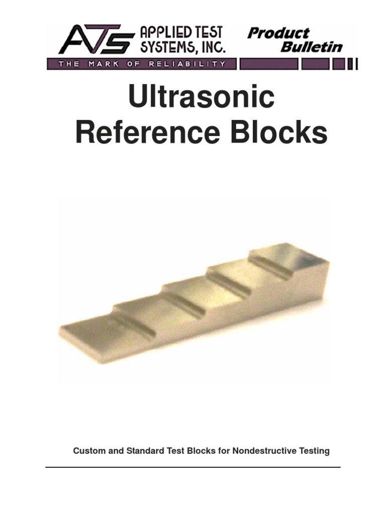 Ultrasonic Inspection-Test Blocks | PDF | Bending | Calibration