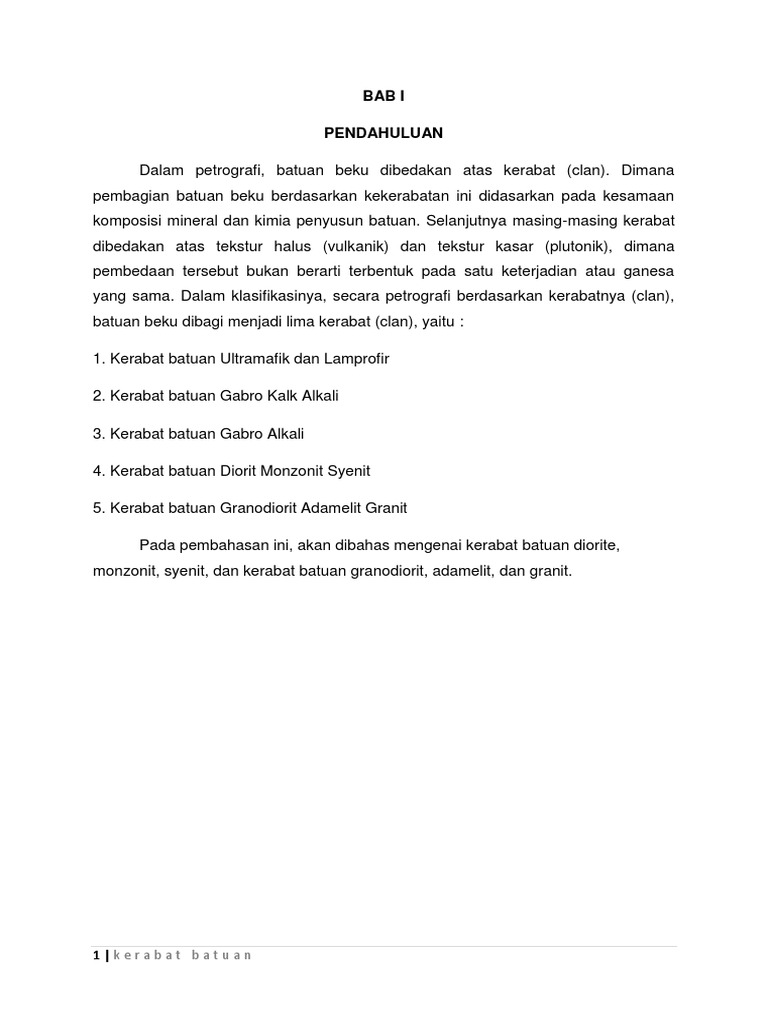 Kerabat Batuan Lamprofir dan Gabro | PDF | Griya & Taman