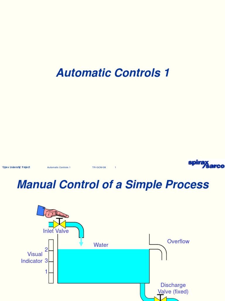 Auto Controls 1 | PDF | Automatic Control | Valve