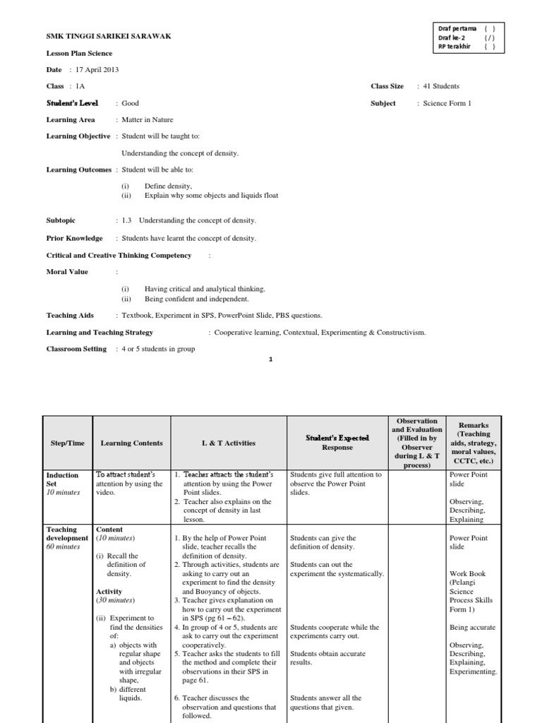 Draf Pertama Draf Ke-2 (/) RP Terakhir | PDF | Neuropsychological ...