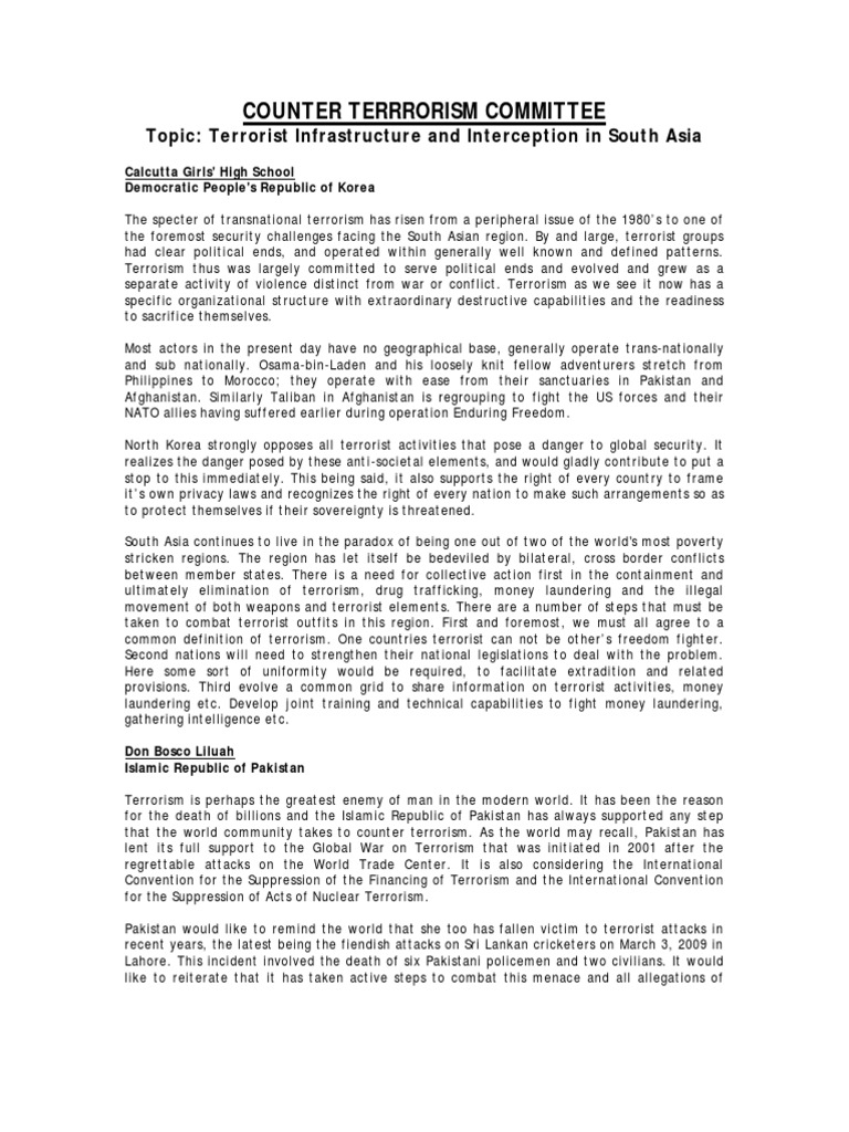South Asia's Terrorism Challenge | PDF | Treaty On The Non ...