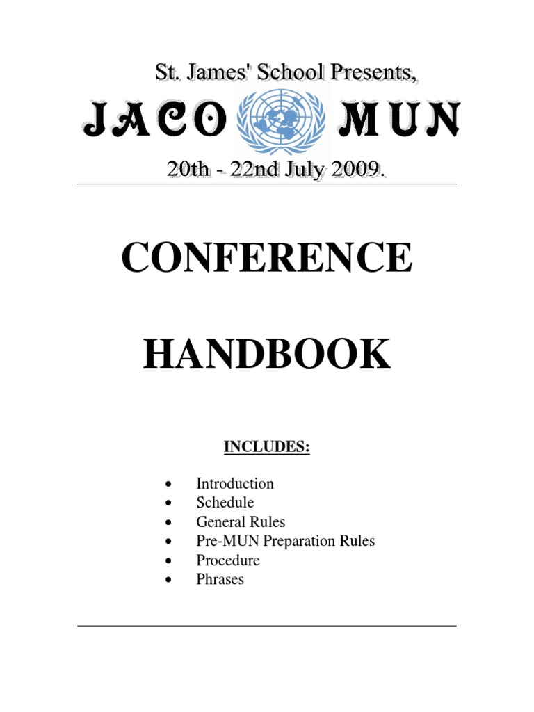 Jaco-MUN 2025 Conference Handbook | PDF | Committee | Constitutional ...