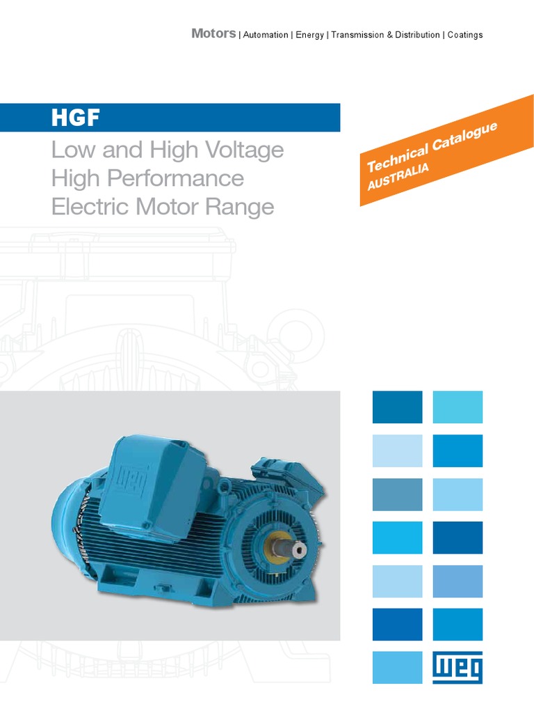 WEG Hgf Low and High Voltage High Performance Electric Motor Range ...