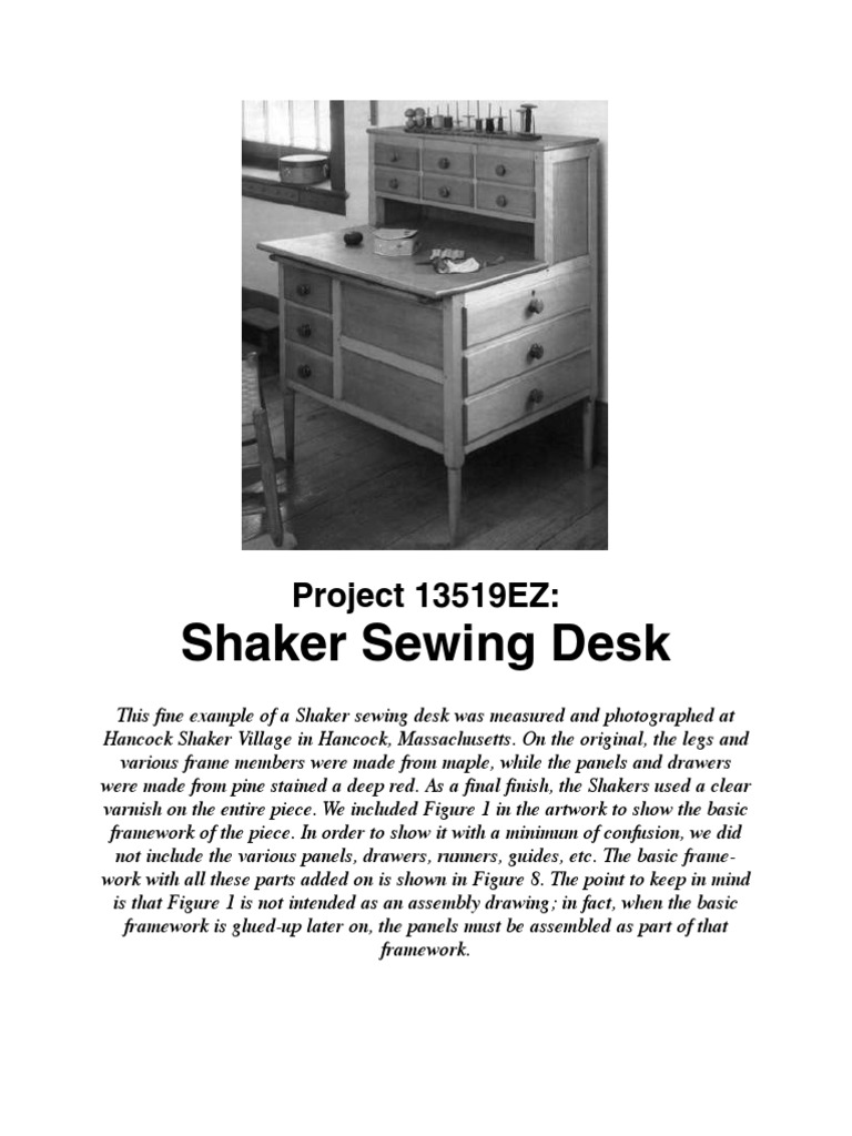 EZShaker Sewing Desk | PDF | Screw | Wood