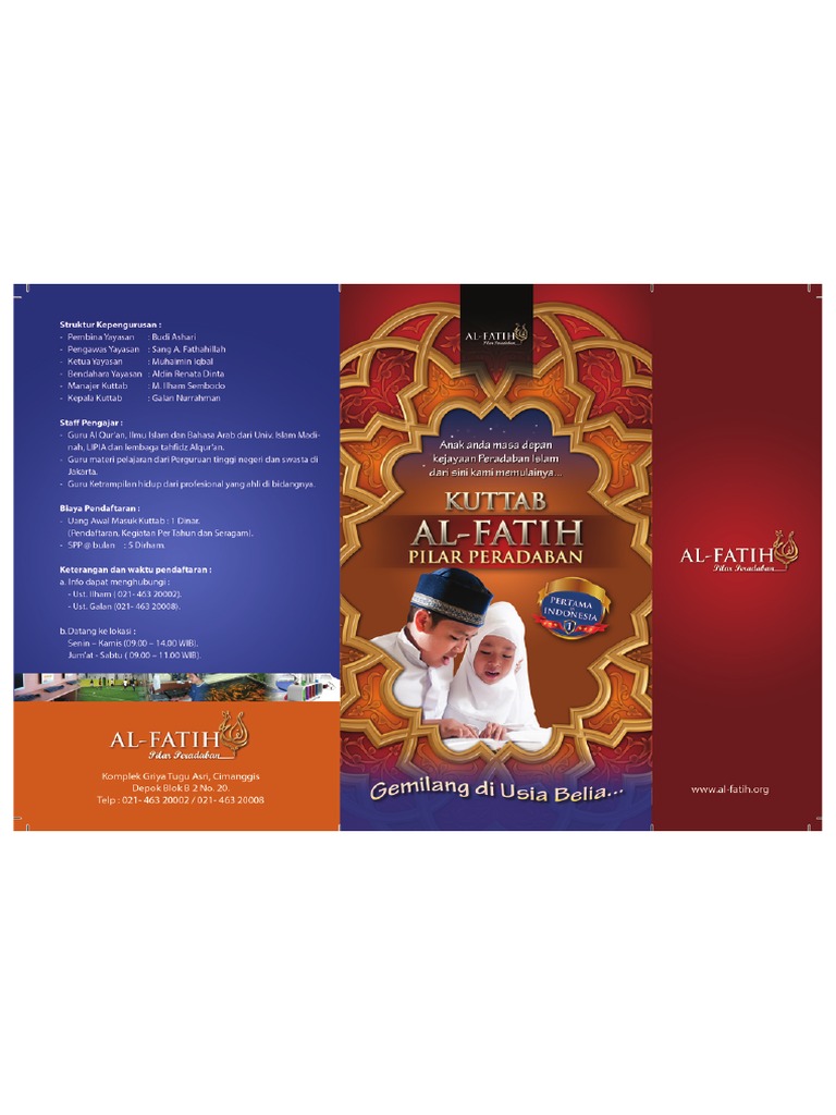 Brosur Kuttab Alfatih | PDF