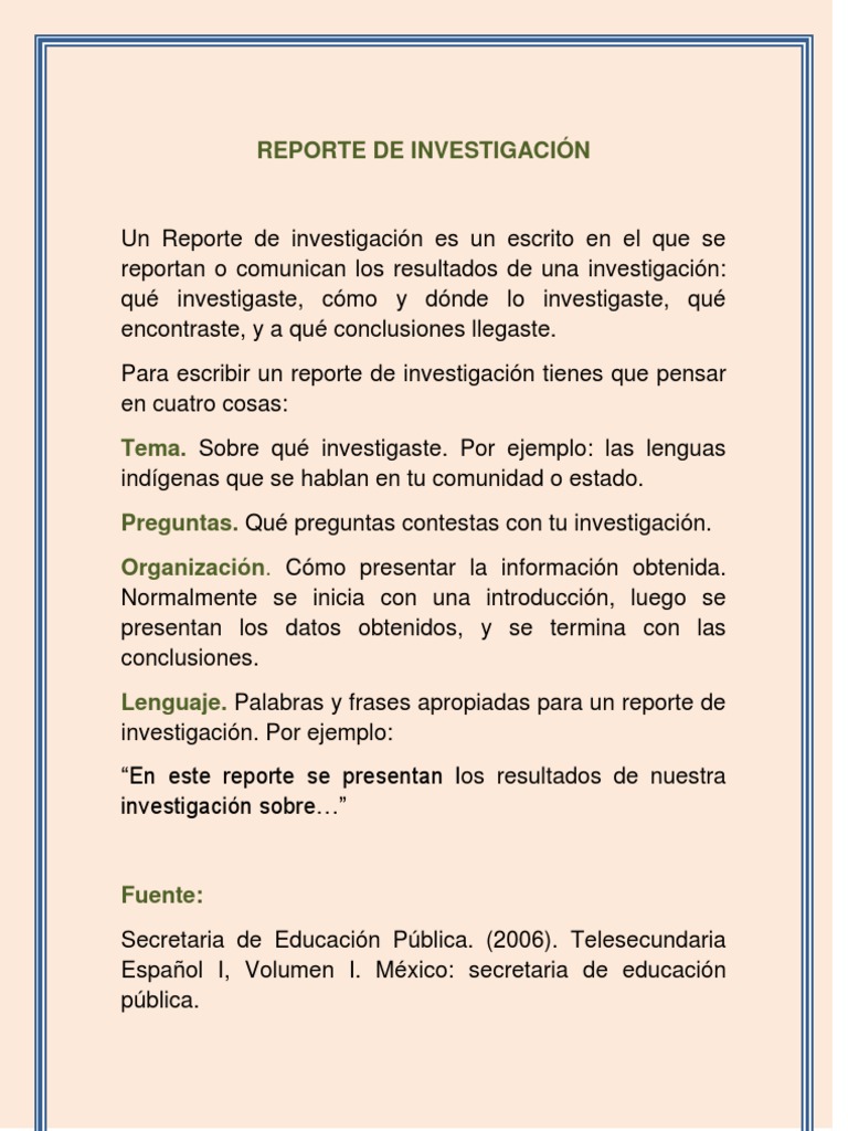 Cómo elaborar un reporte de investigación | PDF | Ciencias sociales