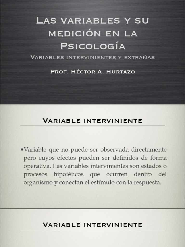 Variable Interviniente y Extraña | PDF