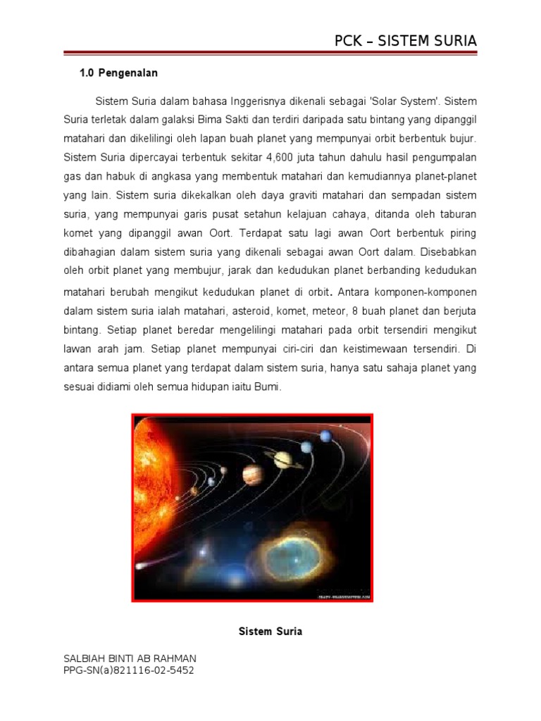 PCK Sistem Suria | PDF