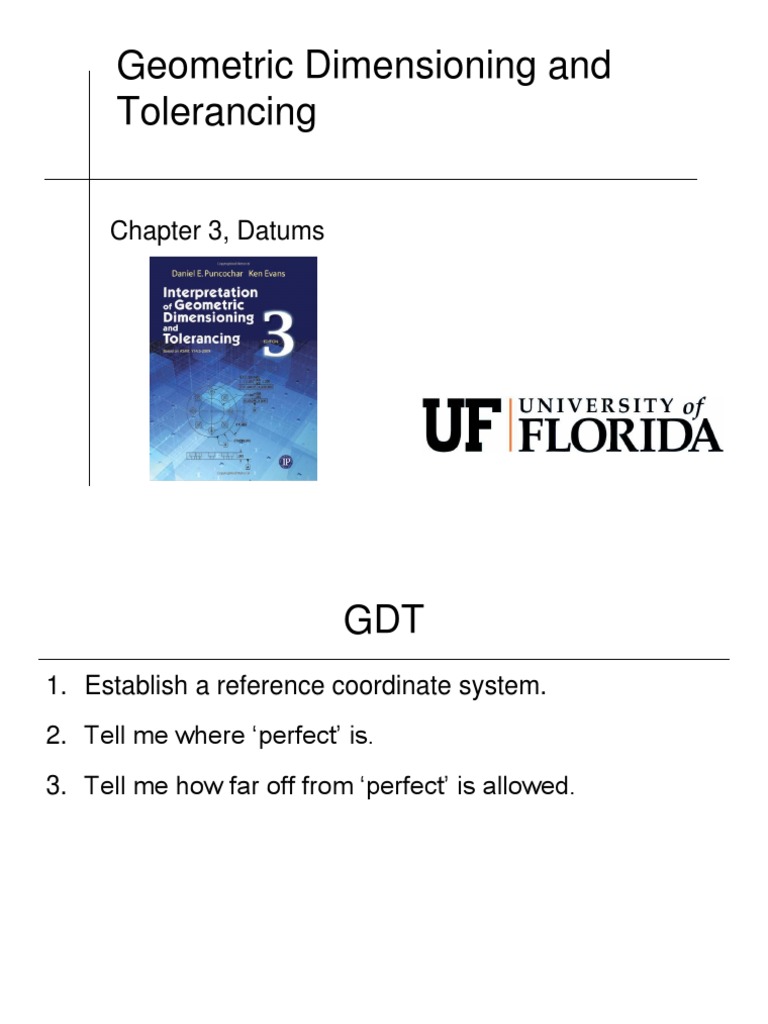 Geometric Dimensioning and Tolerancing: Chapter 3, Datums | PDF | Space | Geometry