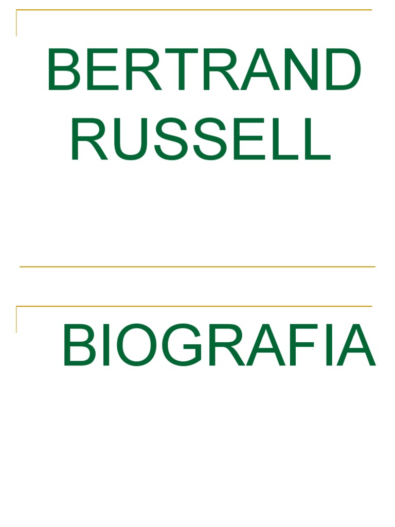 Bertrand Russell | PDF | Bertrand Russell | Science