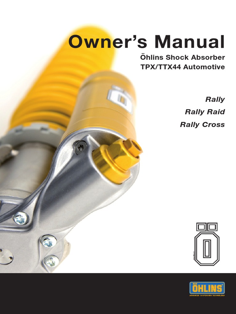 Owner's Manual: Öhlins Shock Absorber TPX/TTX44 Automotive | PDF ...