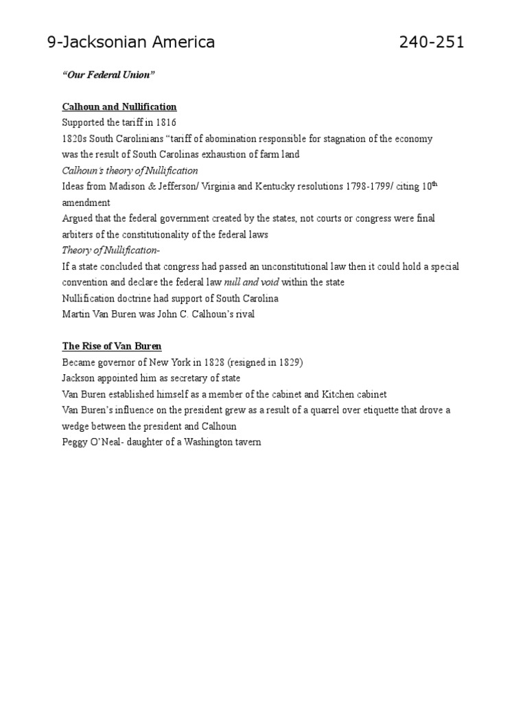 APUSH-9 Jacksonian America | PDF