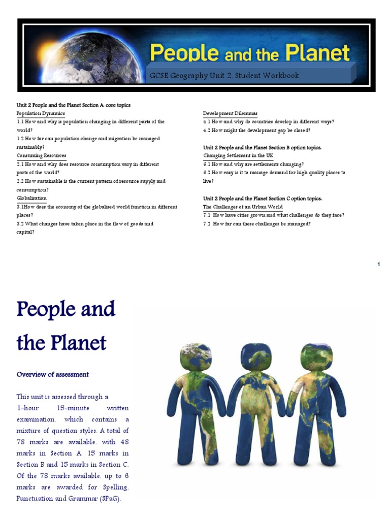 Unit 2 People and The Planet Student Work Book Weeks 1-4 Part One | PDF ...