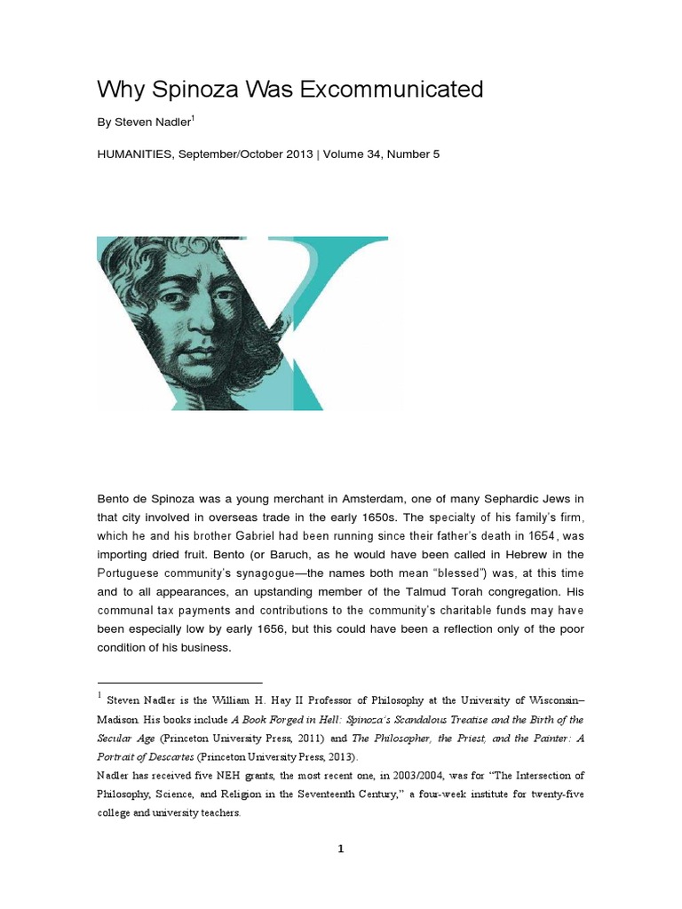 Spinoza's Excommunication Explained | PDF | Baruch Spinoza | God