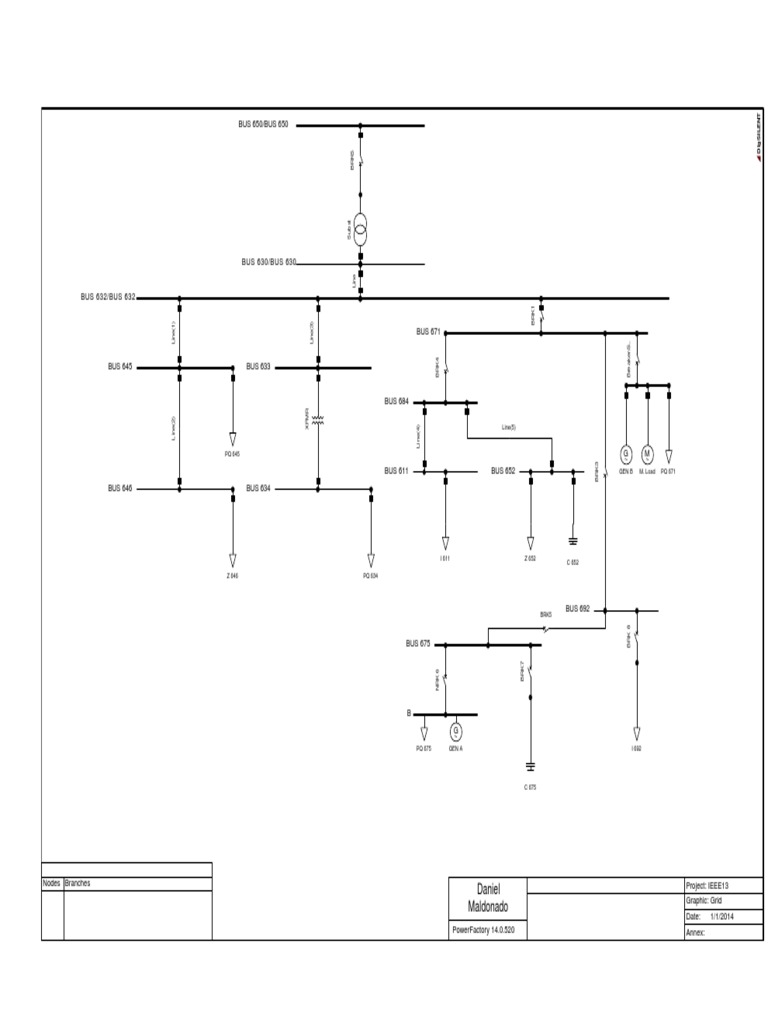 IEEE 13 Node Power System Analysis | PDF