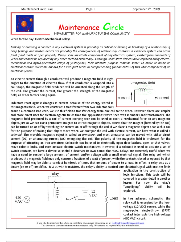 Relay Basics Part One | PDF | Relay | Inductor