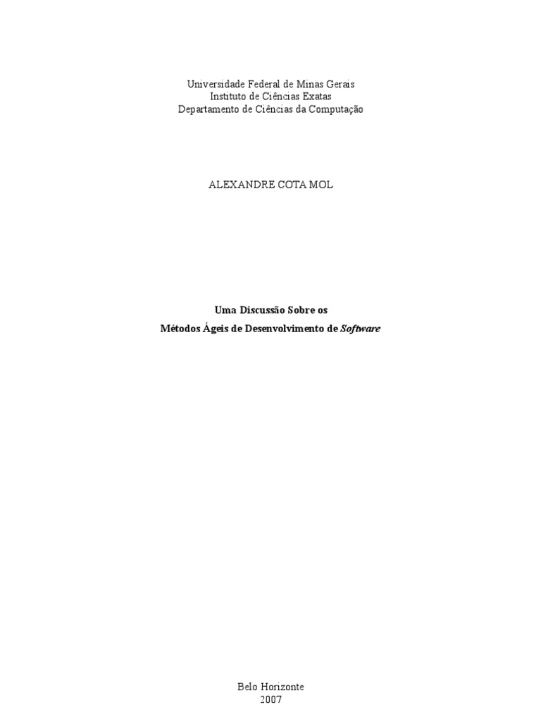 Agile Methods by Alexandre Cota Mol | PDF