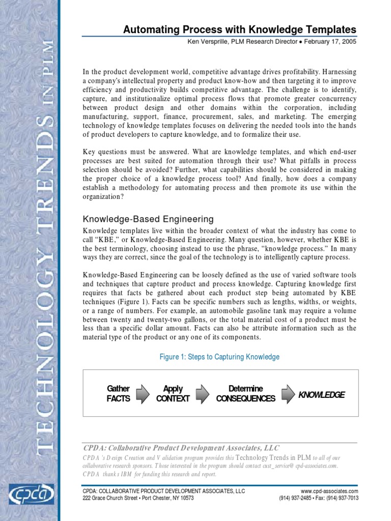 Automating Knowledge Templates | PDF | Business Process | Product Lifecycle