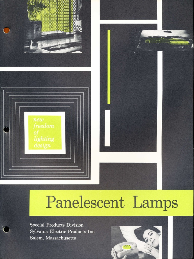Sylvania Electroluminescent Panelescent Lamps Brochure 1961 | PDF ...