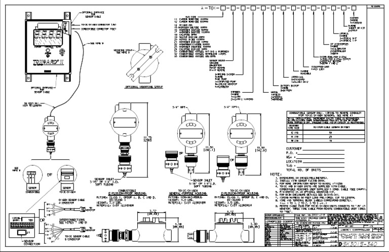 Diagrama Instalacion TOXGARD II Con Sensor Remoto | PDF
