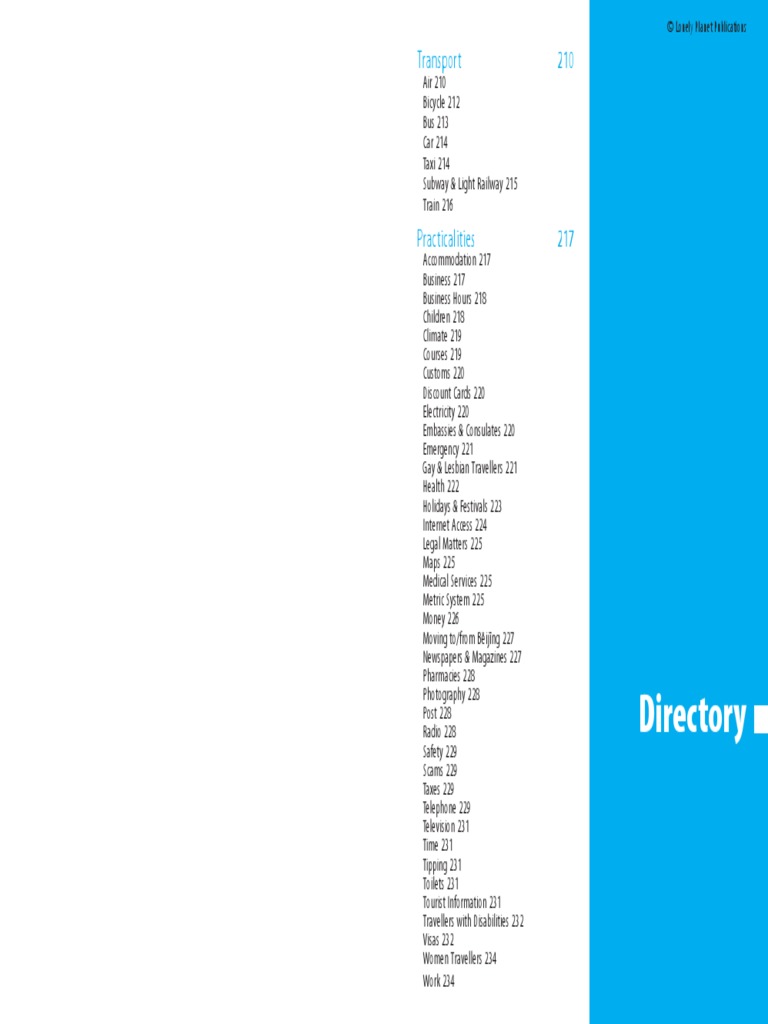 Beijing-7-Directory v1 m56577569830510901 | PDF