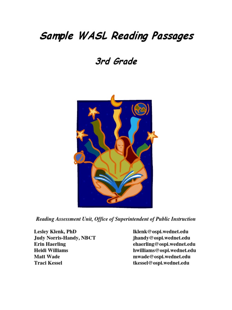 3rd Grade Sample WASL Reading Passages | PDF | Reading (Process ...