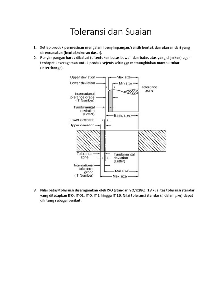 Toleransi Dan Suaian | PDF | Teknologi & Rekayasa